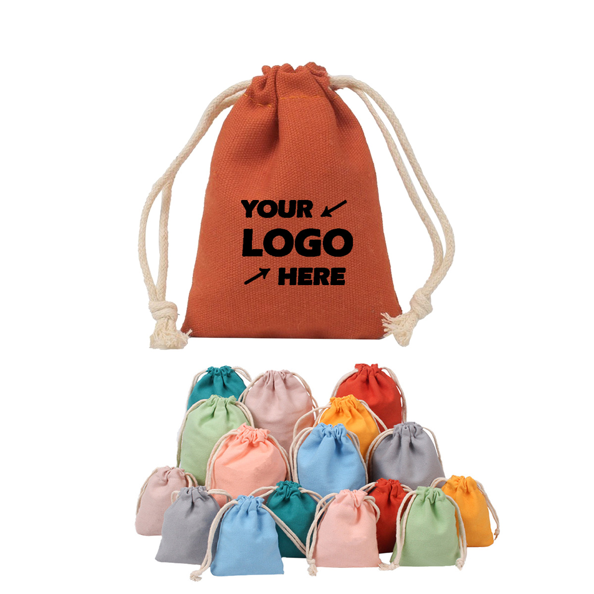 Solid Color Drawstring Bag