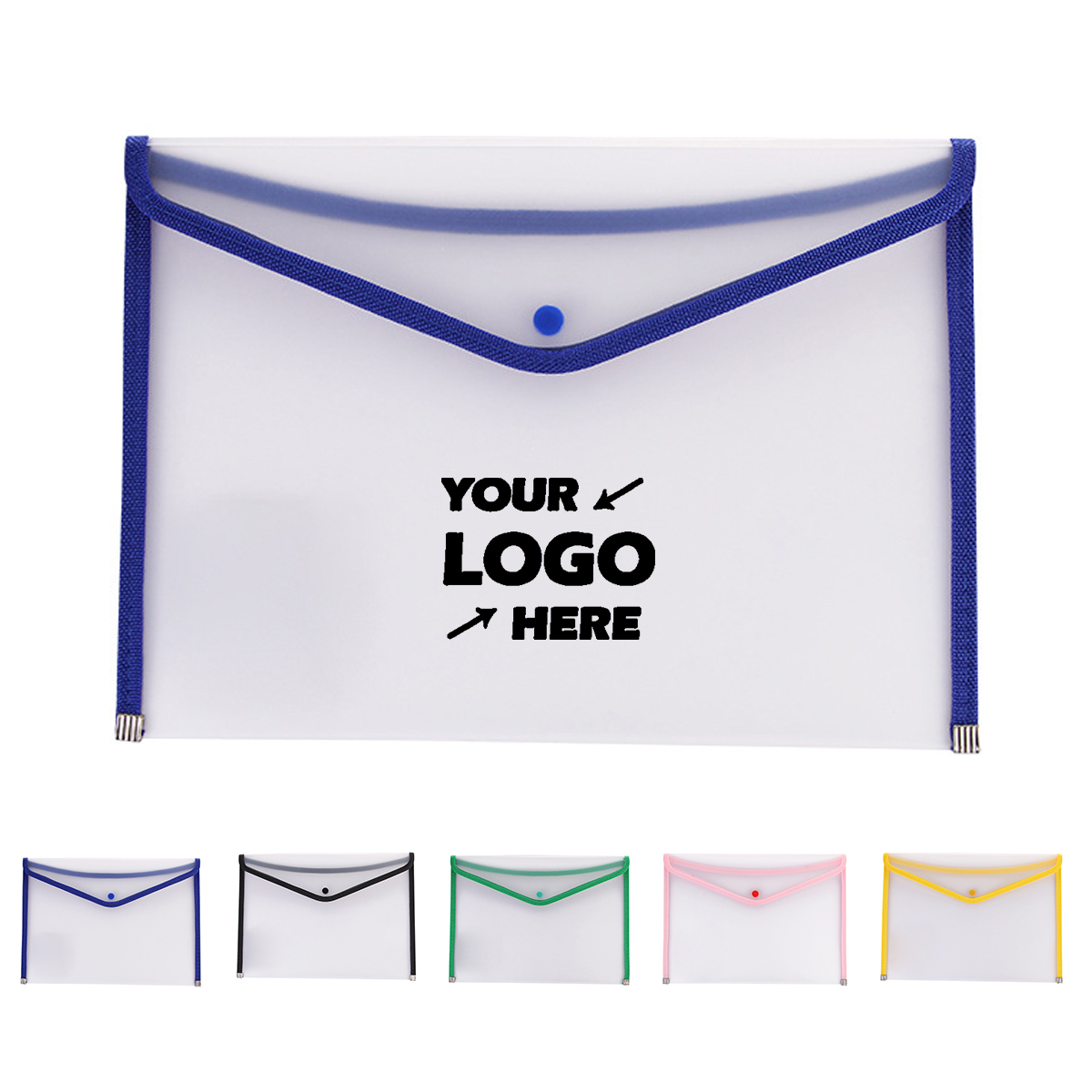 Clear Envelope Folder With Button