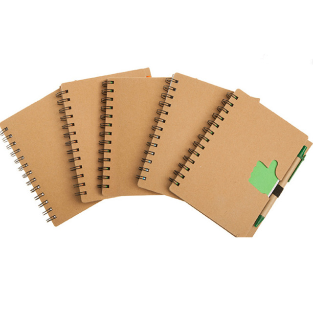 Eco Recycle Spiral Notebook with Pen
