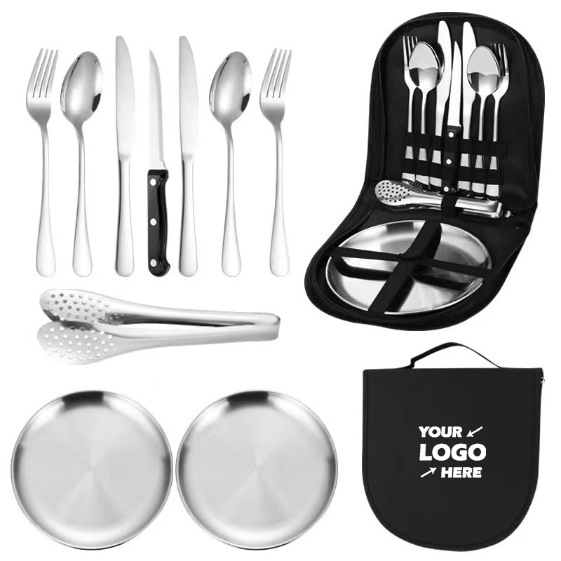 Camping Silverware Set With Case