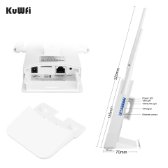 KuWFi Outdoor Waterproof WiFi Router 4G LTE SIM Card Port Mapping DMZ