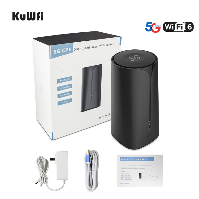 KuWFi 5G CPE Router 1200Mbs WiFi6 VPN External Signal Smartphone Global ...