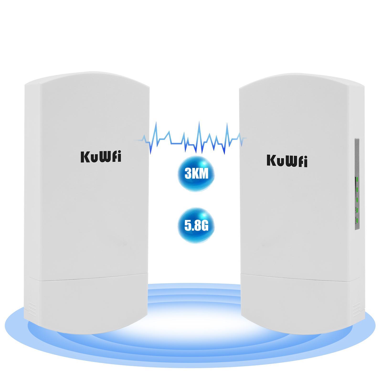 KuWFi CPE Wireless Bridge 300mbps Outdoor Long Range Wifi Repeater 3km ...