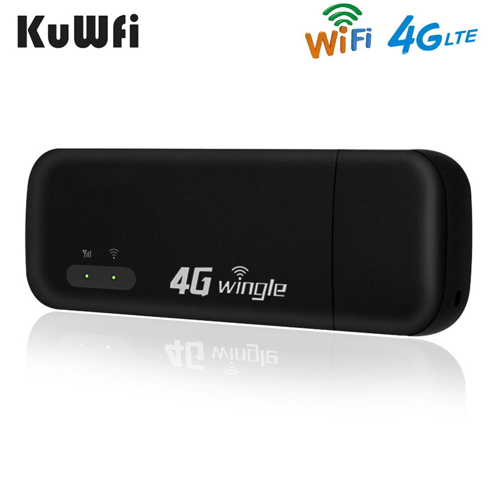 KuWFi 4G Modem WIFI Router USB Dongle LTE CAT4 up to 150Mbps Sim Card ...