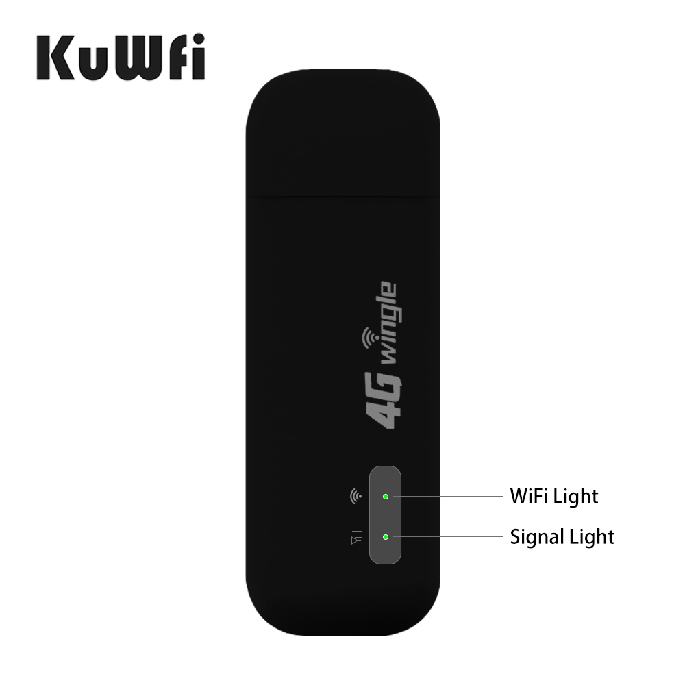 KuWFi 4G Modem WIFI Router USB Dongle LTE CAT4 up to 150Mbps Sim Card ...