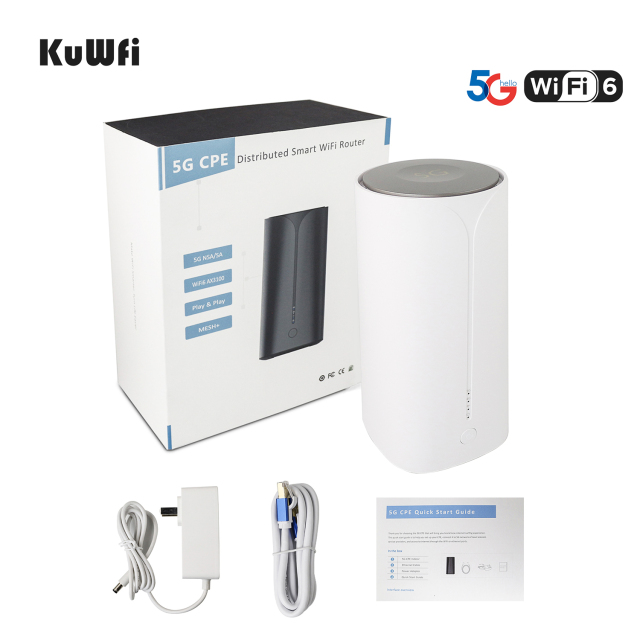 KuWFI 5G CPE Router 4G/5G SIM Card WiFi6 Dual Band NSA/SA Modem 5G ...