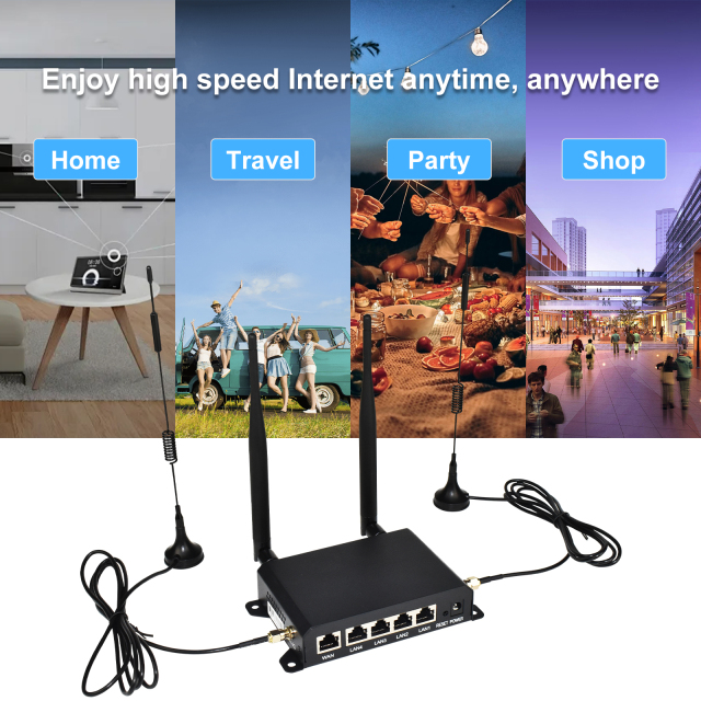 Wall-mounted KuWFi wifi router 2.4ghz 300mbps lte 4g wireless router 4 ...