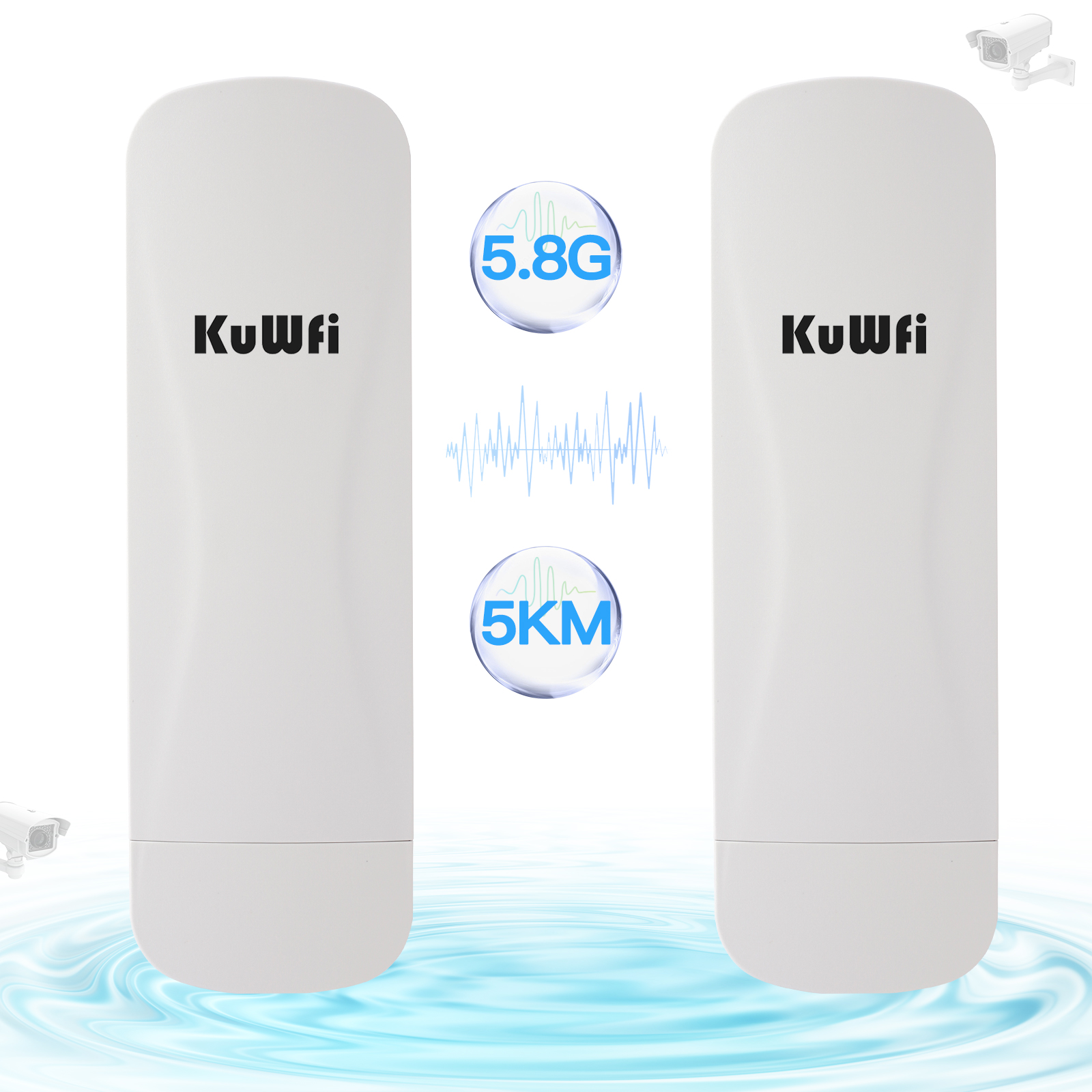 KuWFi Wireless Bridge 5-8KM 5.8G Point to Point Outdoor CPE Cloud ...