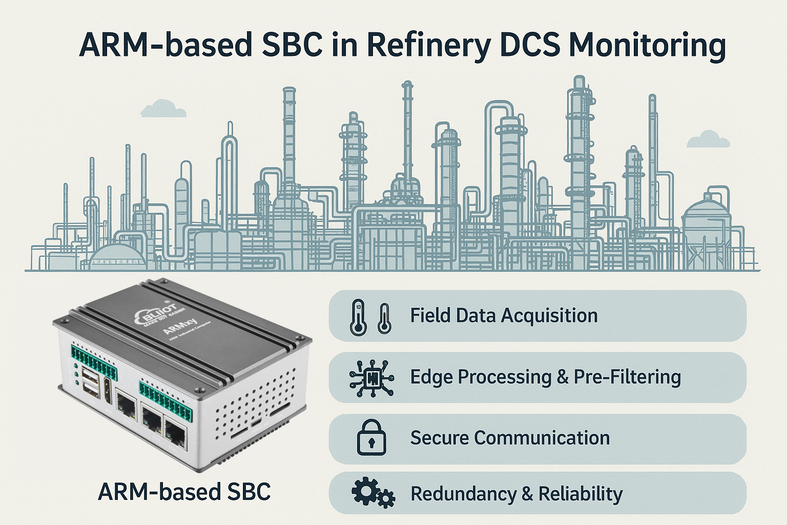 ARM-based SBC in Refinery DCS Monitoring Solution