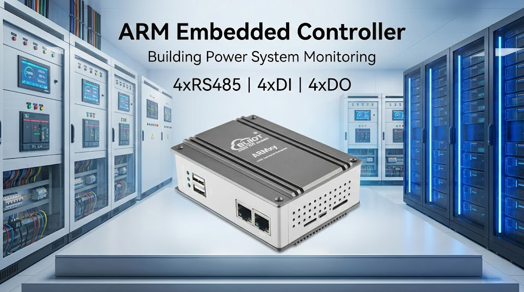 4RS485 + 4DI + 4DO ARM Embedded Controller in Building Power System Monitoring