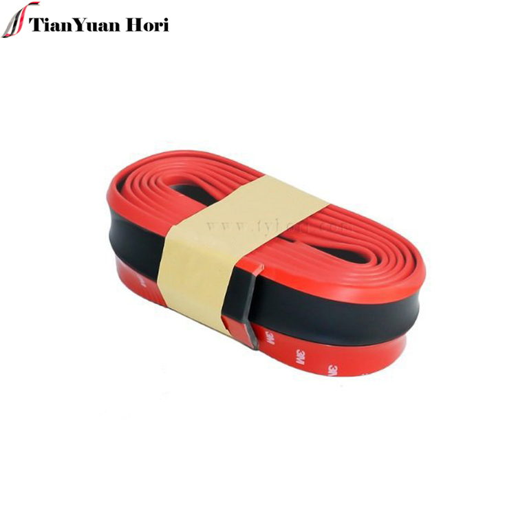 Universal Carbon Fiber rubber Car Lip Chin Sticker Spoiler with 2.5m ...