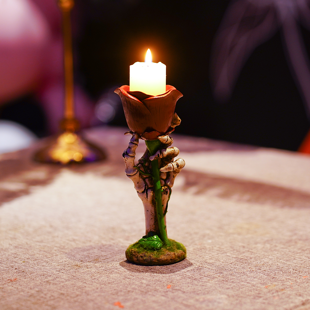 Skeleton Hand Rose Candlestick: A Creative Masterpiece Interweaving ...