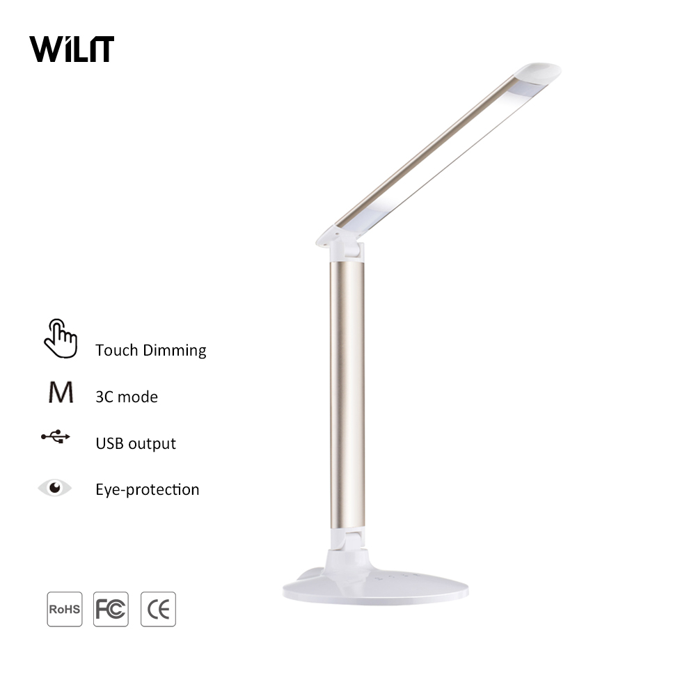 Foldable LED table lamp with 3-C light modes touch dimmer and calendar ...
