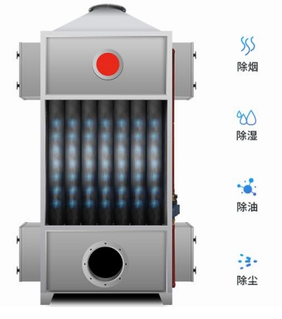 High voltage electrostatic oil removal device