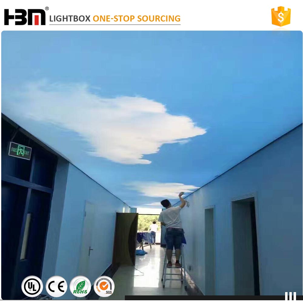 120mm thickness ceiling aluminum backlit advertising led fabric light ...