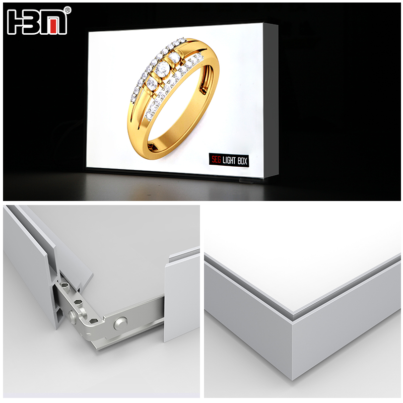 wall mounted advertising billboard backlit aluminium profiles textile ...