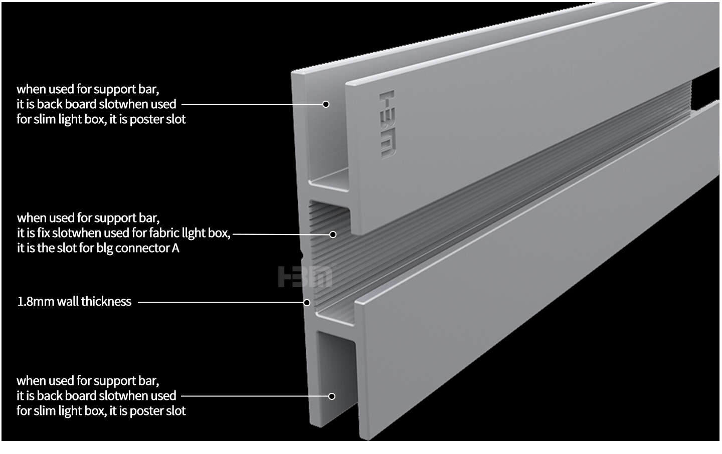 double side light box profile,light box profile