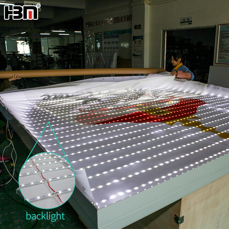 outside waterproof LED advertising sign boards aluminum frame fabric ...