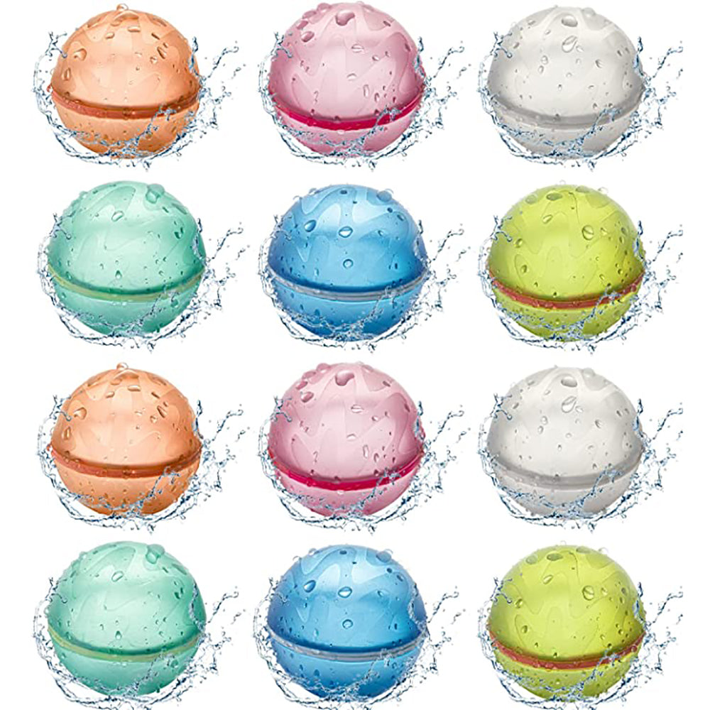 Reusable Water Balloons，Soft Silicone Water Balls Quick Fill Self ...
