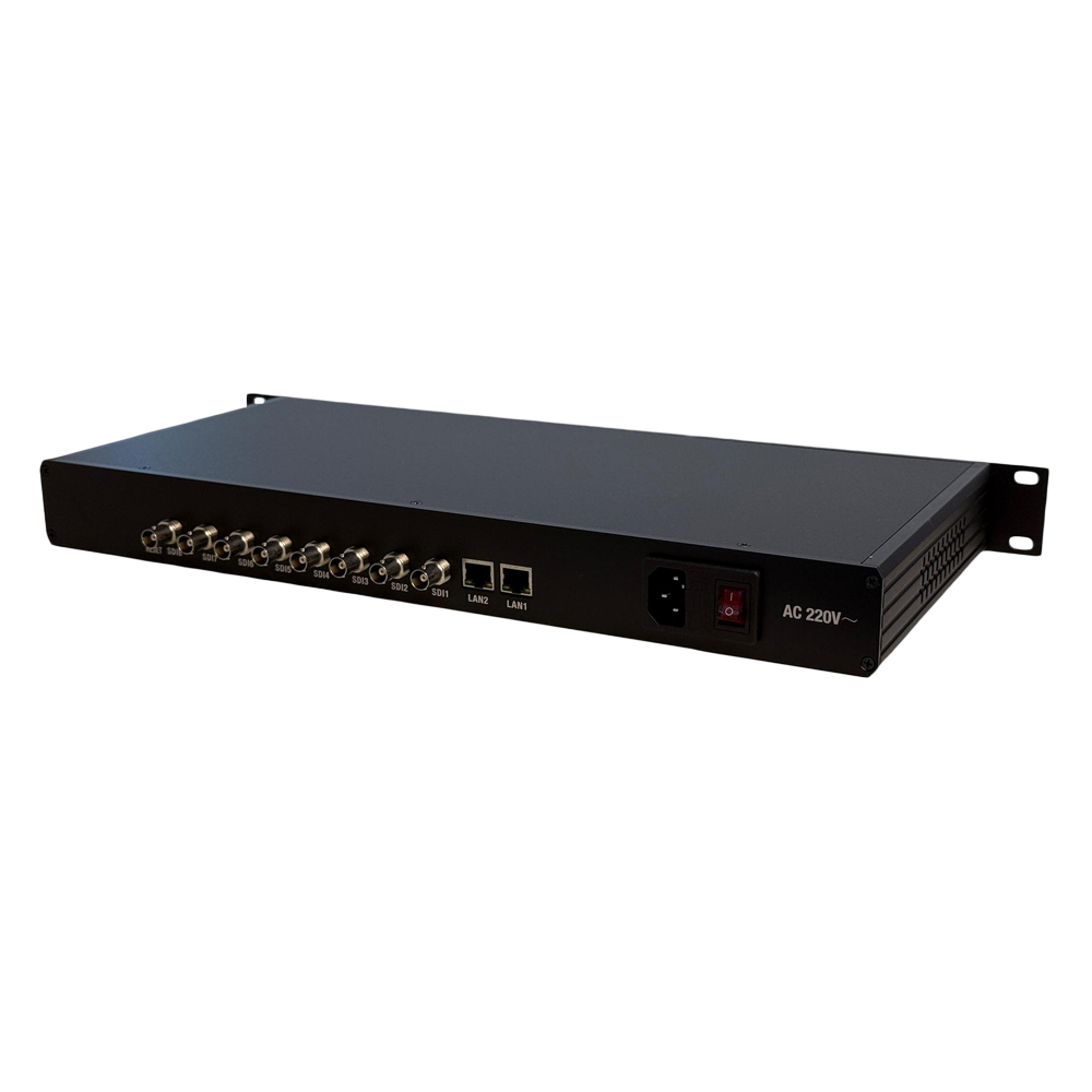 2026 Best Seller 1U 19 Inch 8 Channels HD SDI to HTTP HLS RTSP RTMP SRT on VIF Encoder for SDI ...