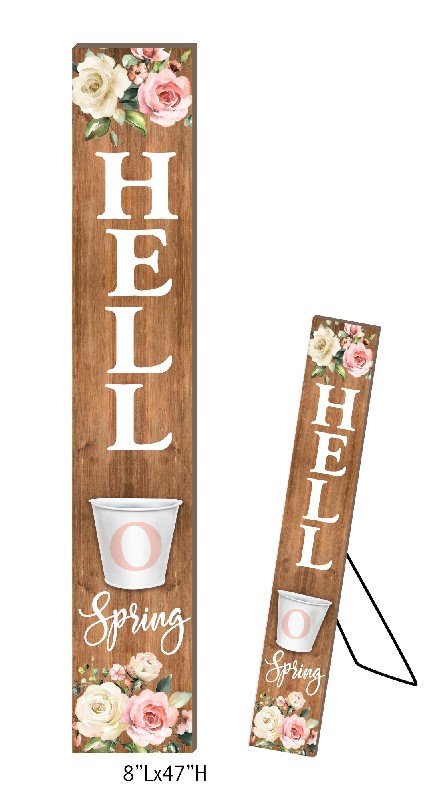 Freestanding Floral Porch Sign