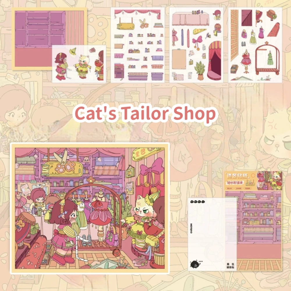 DIY 3d Sticker-Cat's Tailor Shop|Candy Store|Sneak From Fridge ...