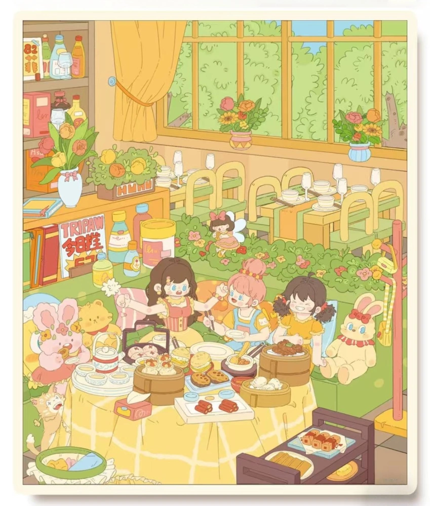 3d Sticker DIY Scene The Morning|The Noon|The Afternoon|The Evening