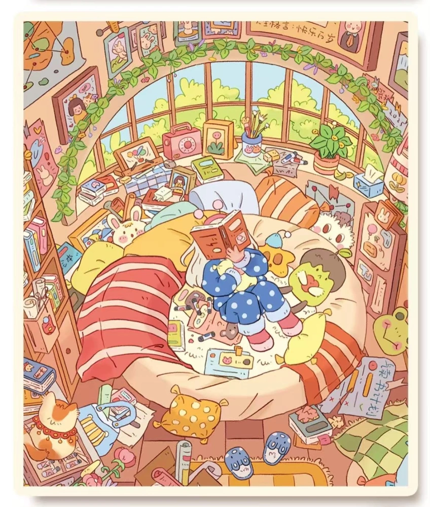 3d Sticker DIY Scene The Morning|The Noon|The Afternoon|The Evening