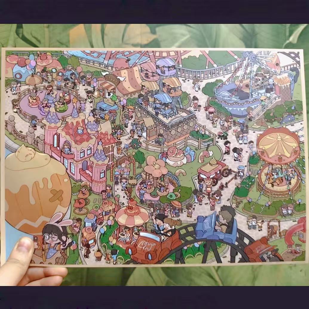 DIY 3D Scene Stickers-Cake Carnival