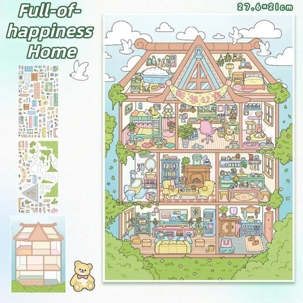 DIY 3D Sticker Scene-Elves' Dreamy House|Full-of-happiness Home