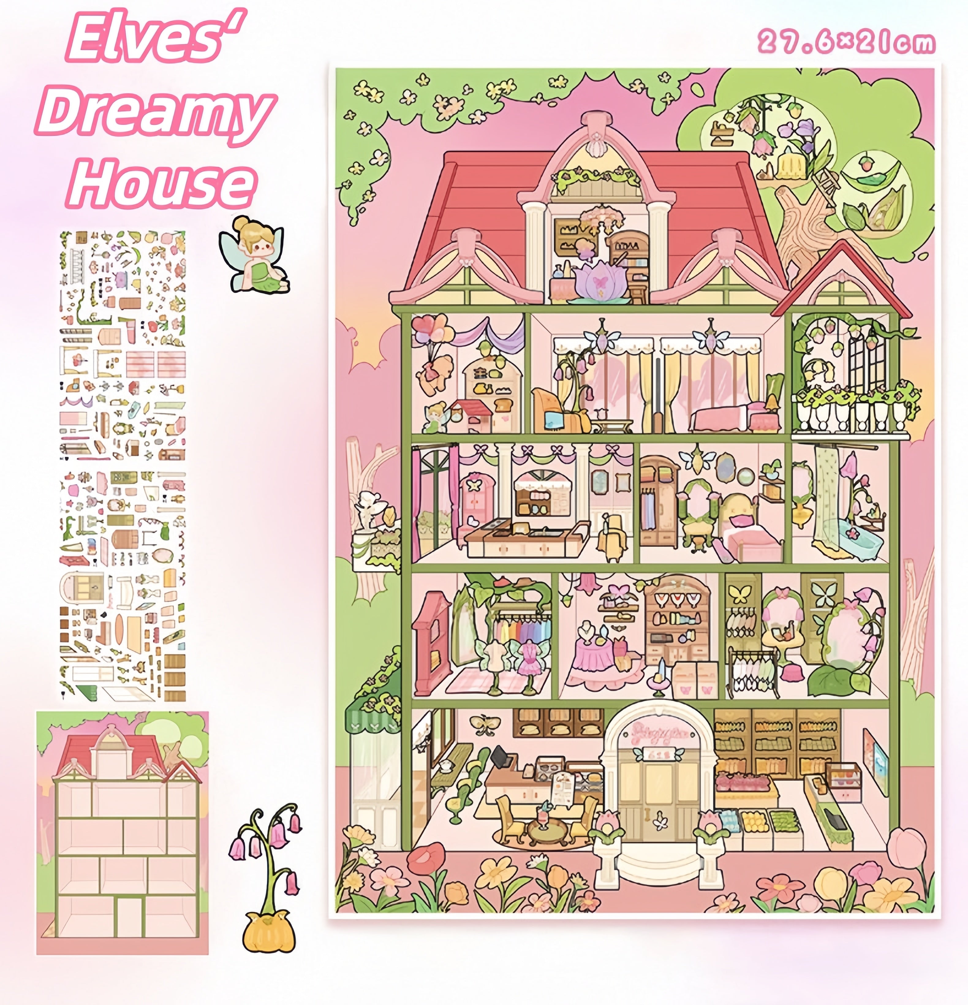 DIY 3D Sticker Scene-Elves' Dreamy House|Full-of-happiness Home