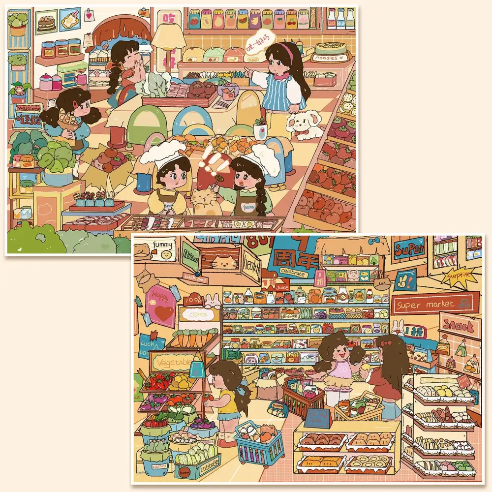 3D Sticker Scene sticker|Self-service Food Court|Neva Life Shop