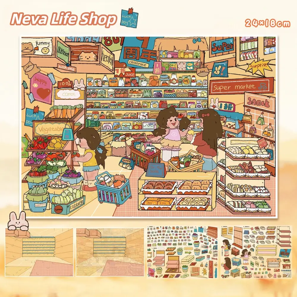 3D Sticker Scene sticker|Self-service Food Court|Neva Life Shop