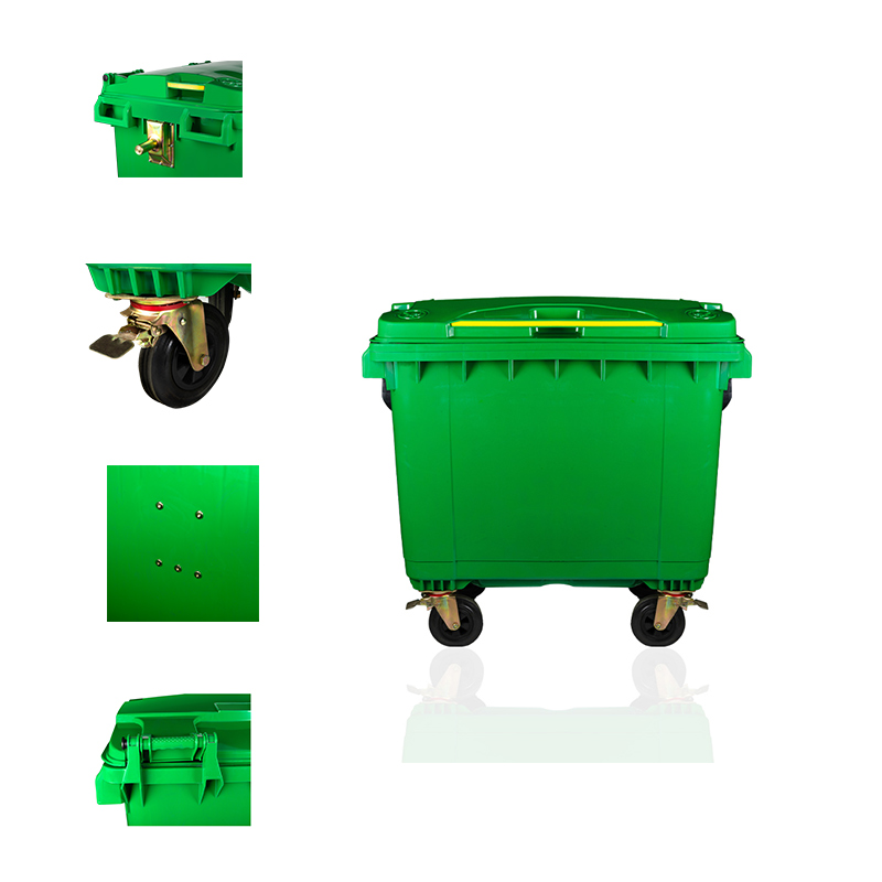 Large 660L Pedal Trash Can with Lids Mobile Underground Wheelie Bin ...