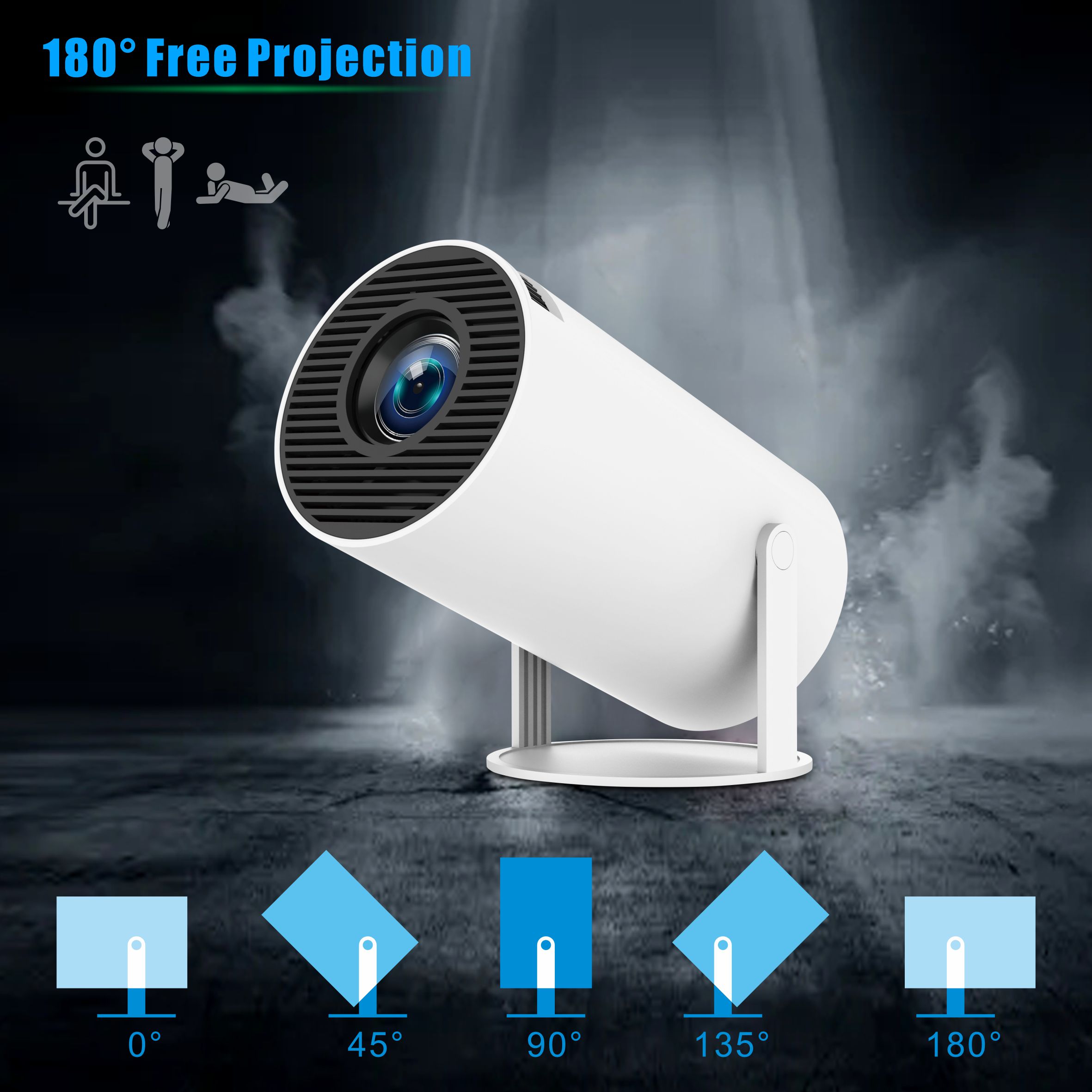 Portable Projector OEM Manufacturer - Android Dual WiFi6 Model