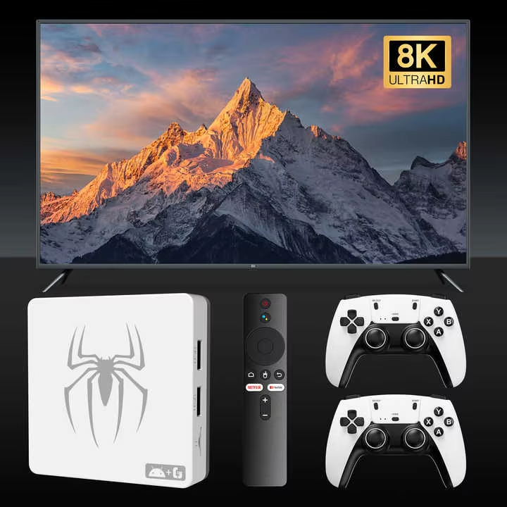 G7 Android TV Box with Voice Remote and Dual Wireless Gamepads – 4K ...