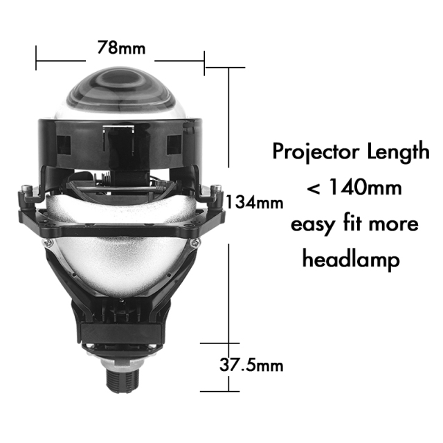 3 inch BI-LED lens projector 55W/65W Double reflector cups LED headlight