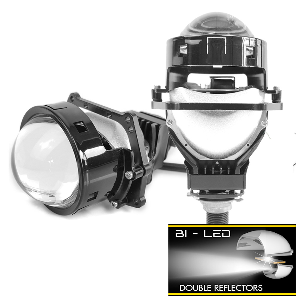 3 inch BI-LED lens projector 55W/65W Double reflector cups LED headlight