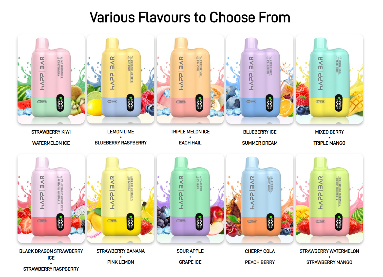 Happ Bar SH 150K 150000 Puffs Disposable Vape | 2026 New Arrival