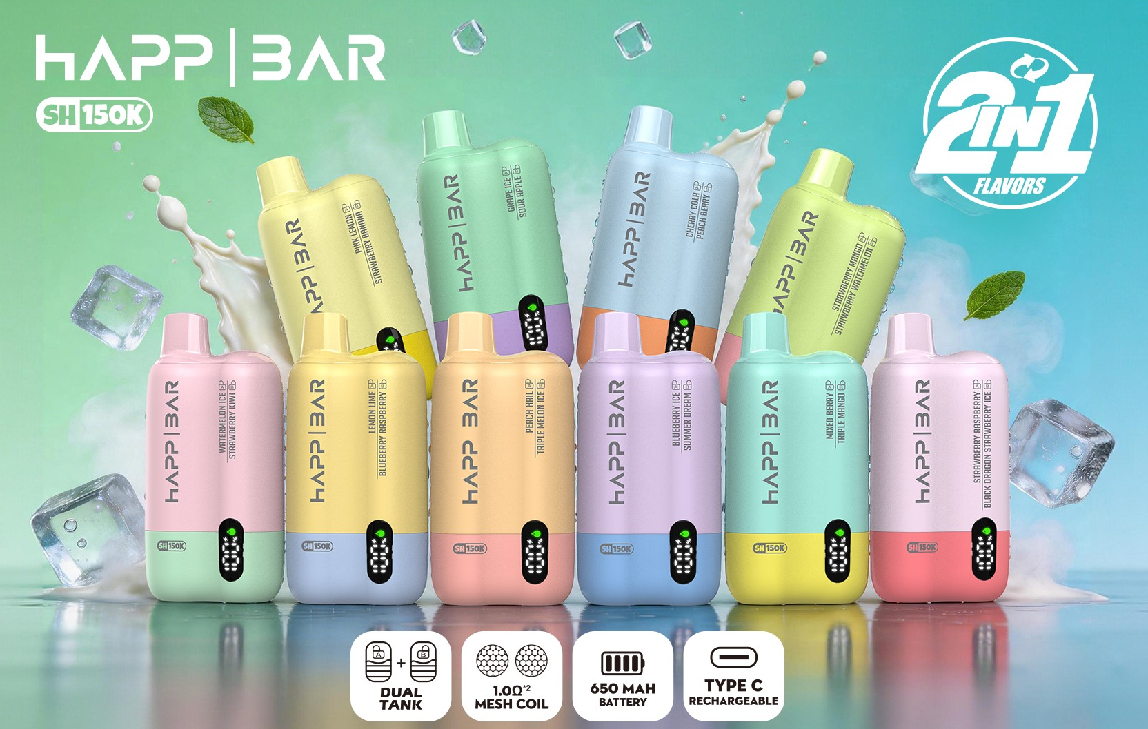 Happ Bar SH 150K 150000 Puffs Disposable Vape | 2026 New Arrival