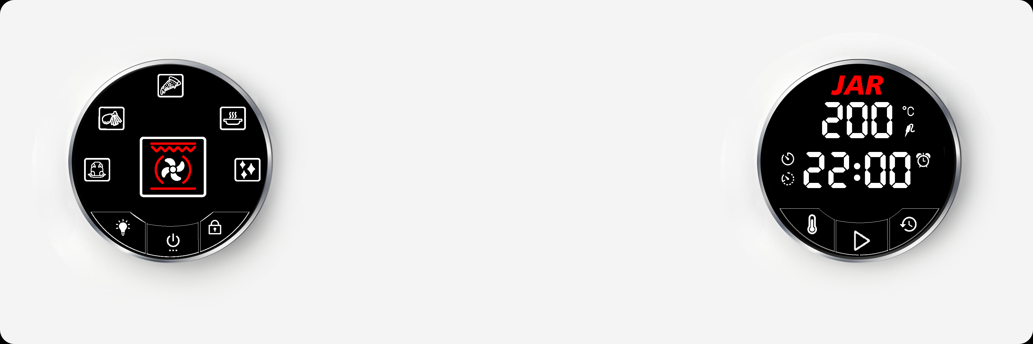 Innovative double knob smart controller for Oven