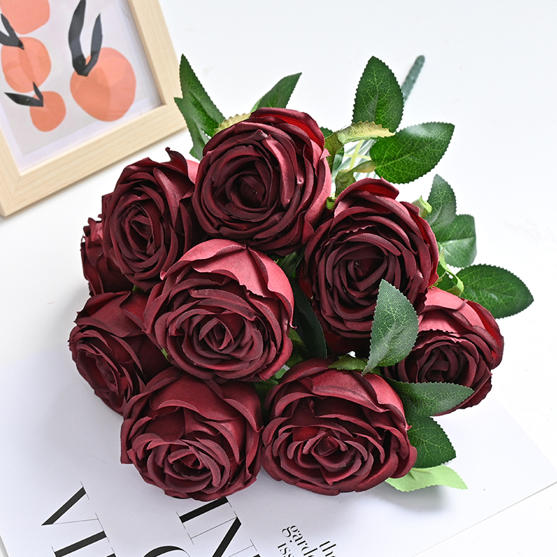 Artificial Rose Bouquet Flowers Decoration For Wedding – Silk Flowers ...