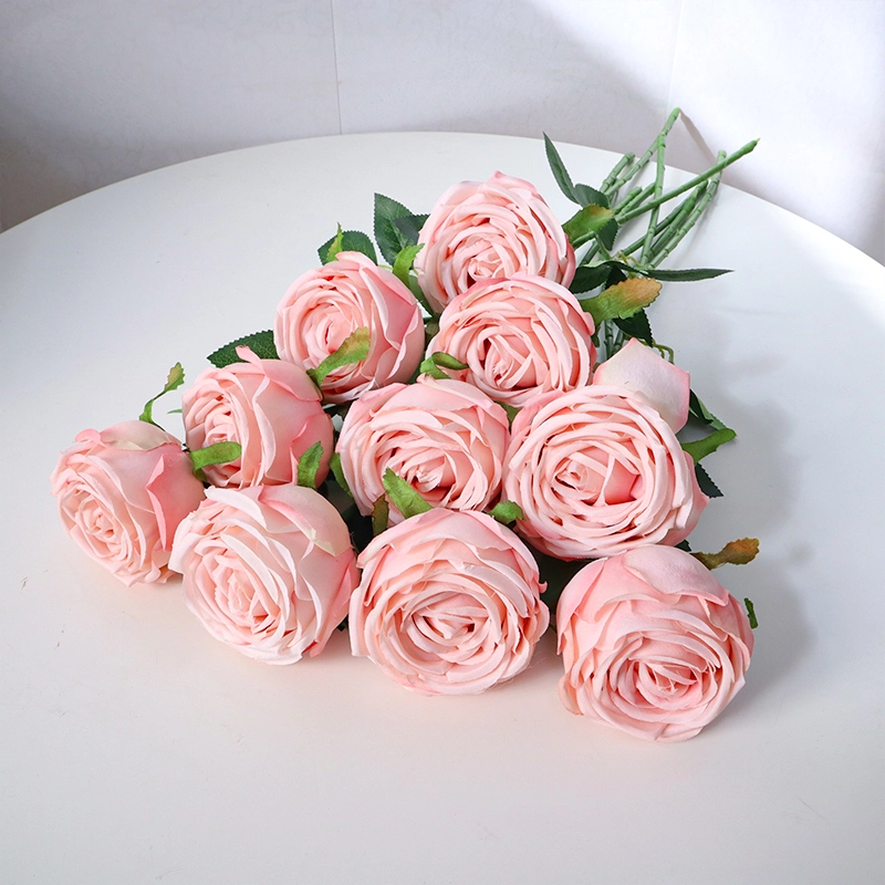 Fake Roses Decorative Flowers For Living Room Bulk