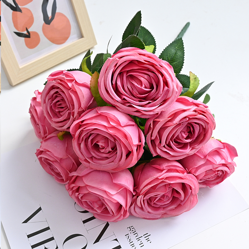 Artificial Rose Bouquet Flowers Decoration For Wedding – Silk Flowers ...