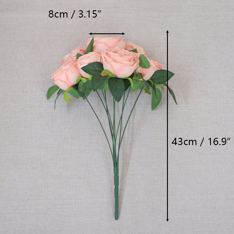 Artificial Rose Bouquet Flowers Decoration For Wedding – Silk Flowers ...