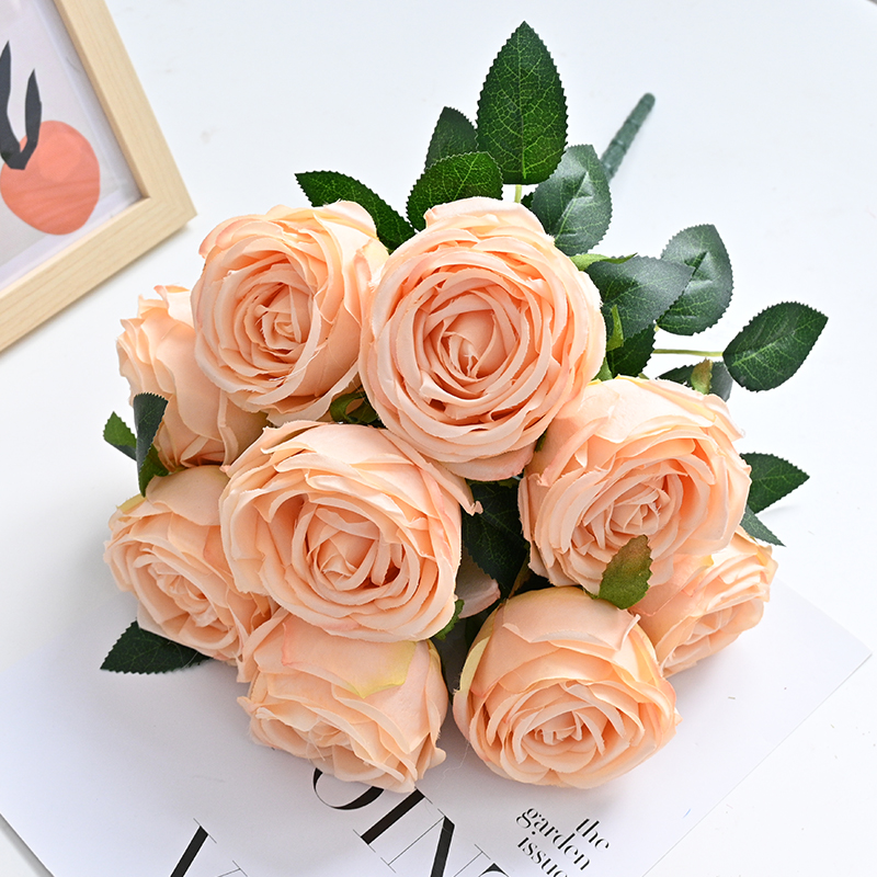 Artificial Rose Bouquet Flowers Decoration For Wedding – Silk Flowers ...