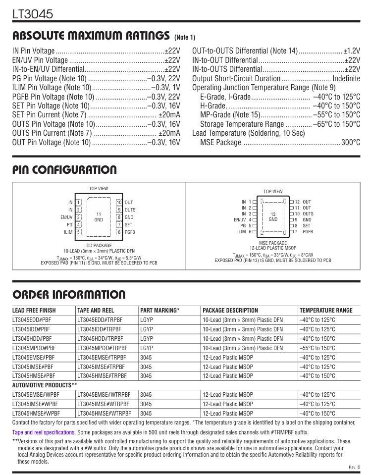 In Stock ! ADI LDO Voltage Regulators LT3045IDD#TRPBF,Power Management ICs (PMIC)