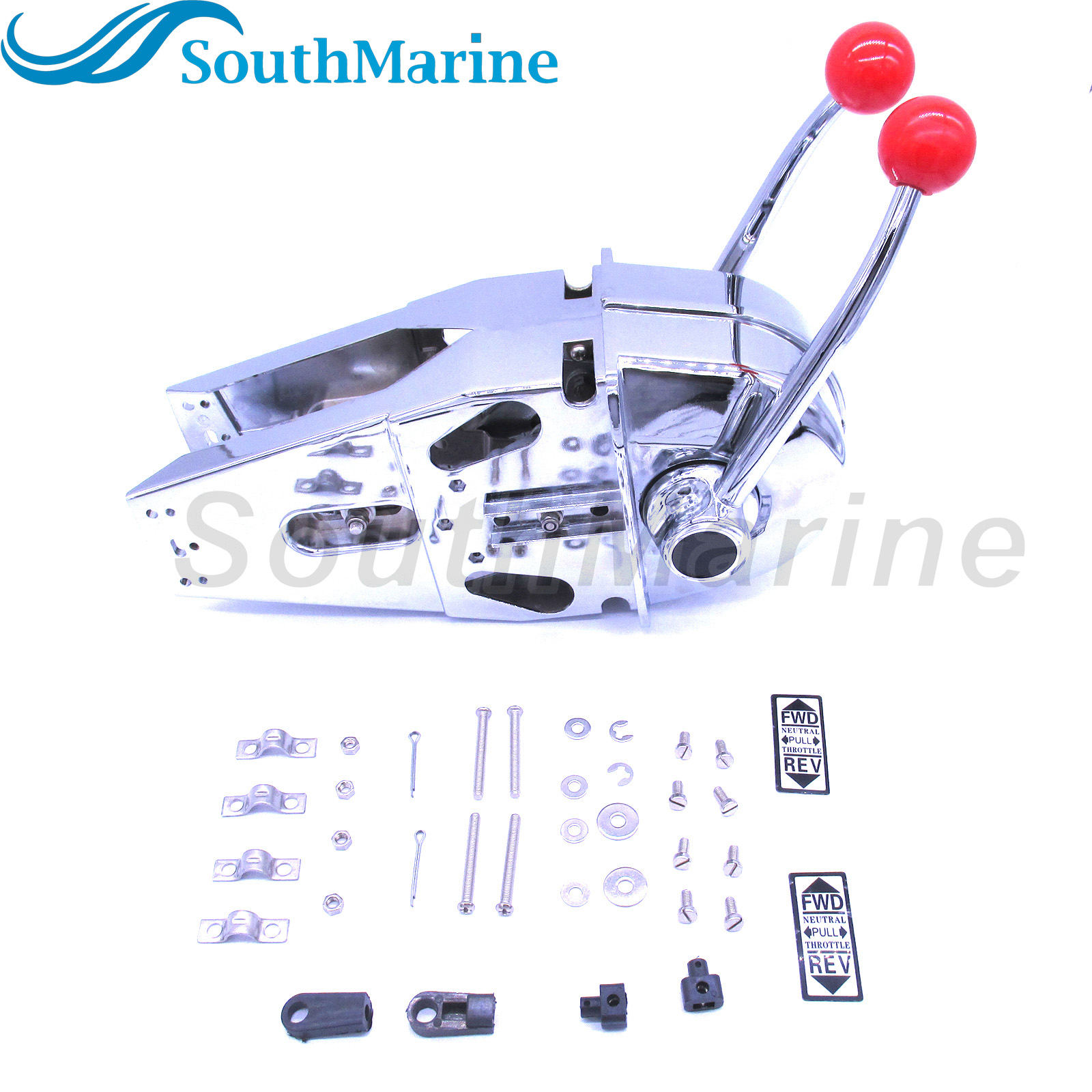 Top Mount Control Marine Boat Twin Lever Handle Engine Control for ...