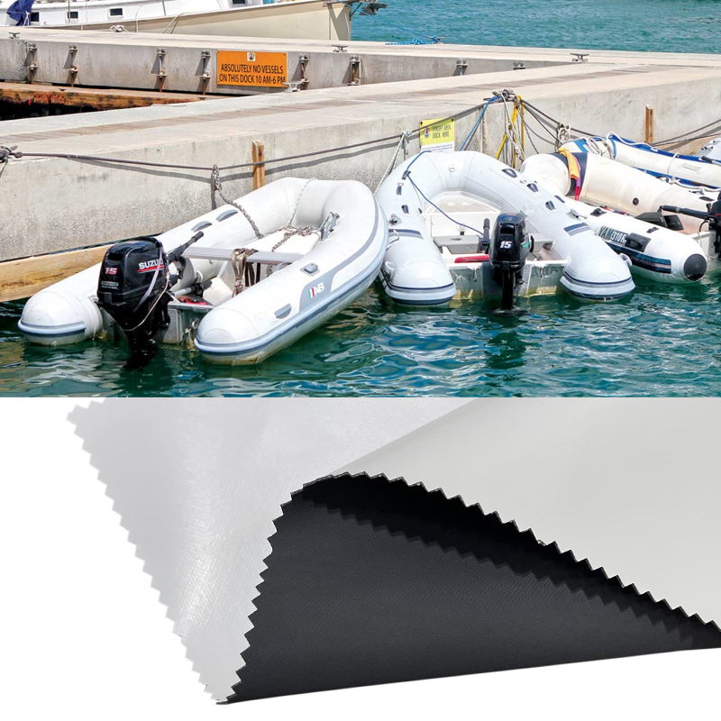 White Hypalon 0.6mm fabric