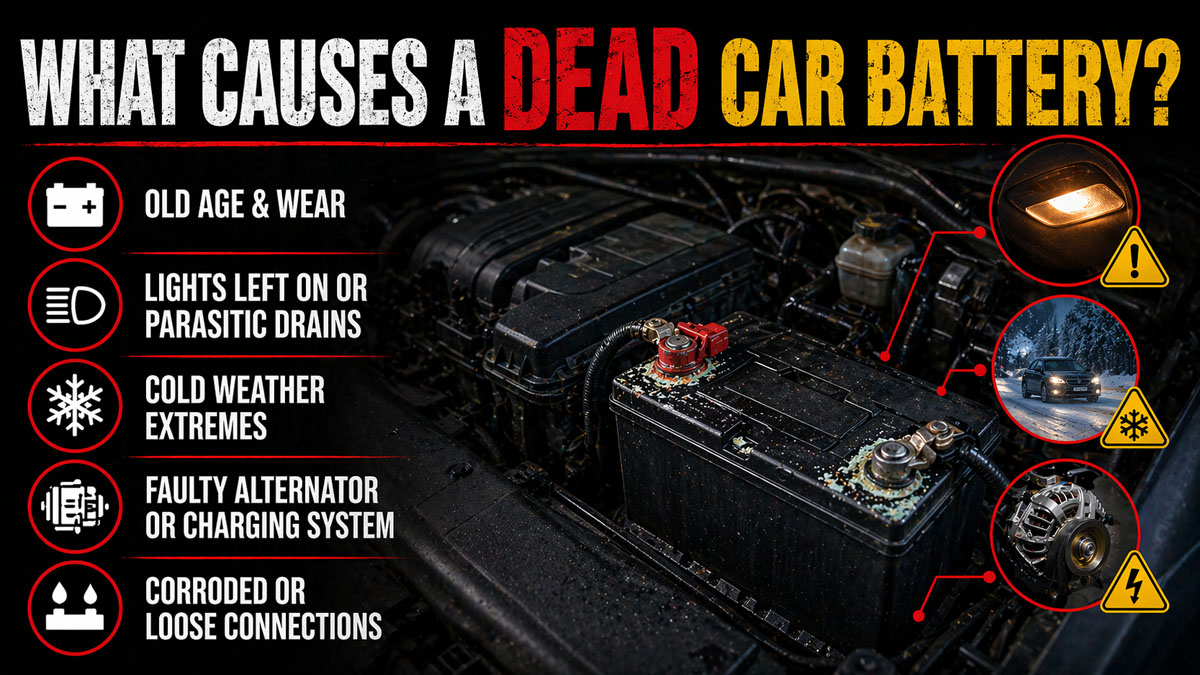 Car Battery Dead: Signs, Causes, Starting Tricks & Fixes